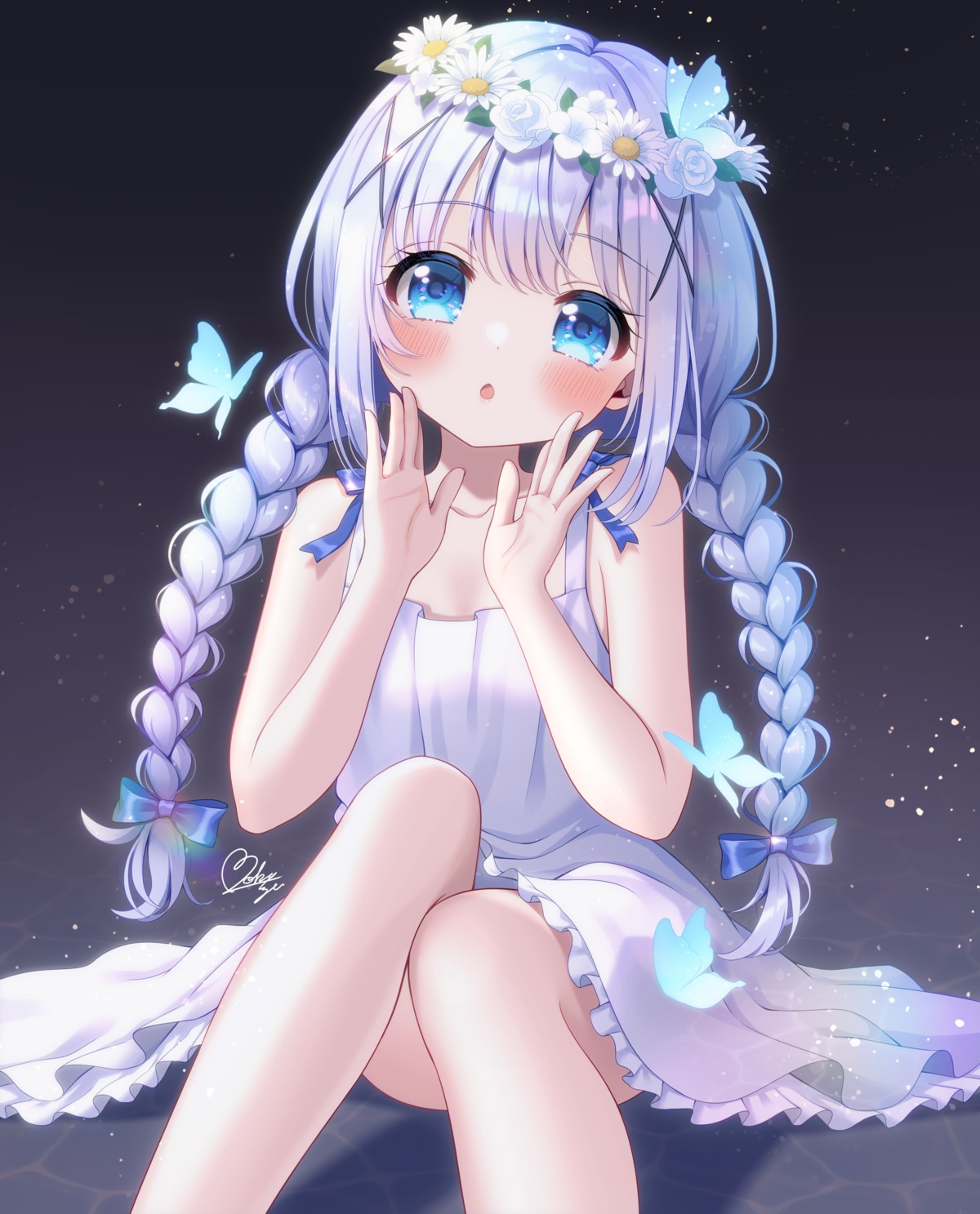 mozukun43 gochuumon wa usagi desu ka? kafuu chino dress skirt lift summer dress | #1230722 ...